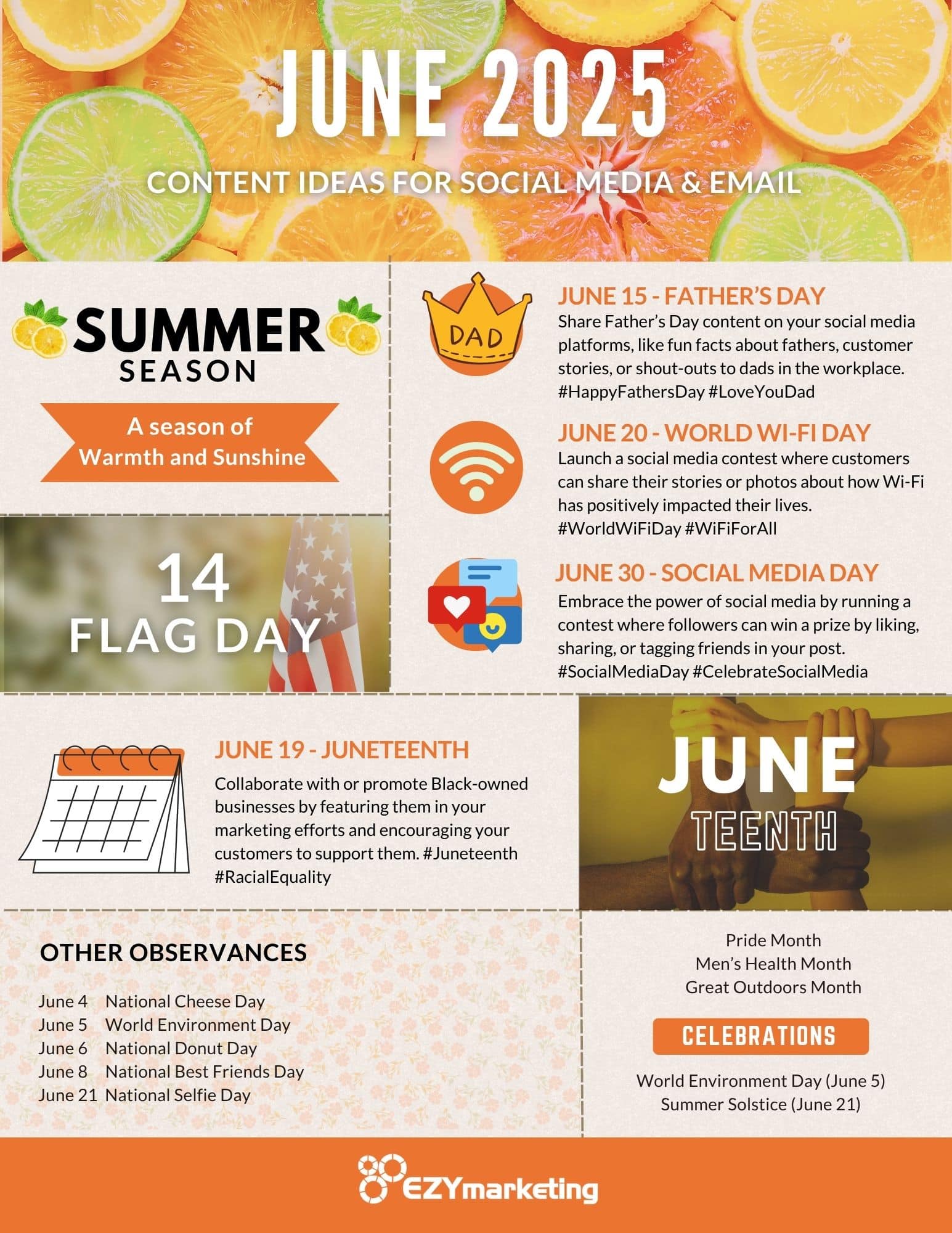 June 2025 Content Ideas - EZY Marketing
