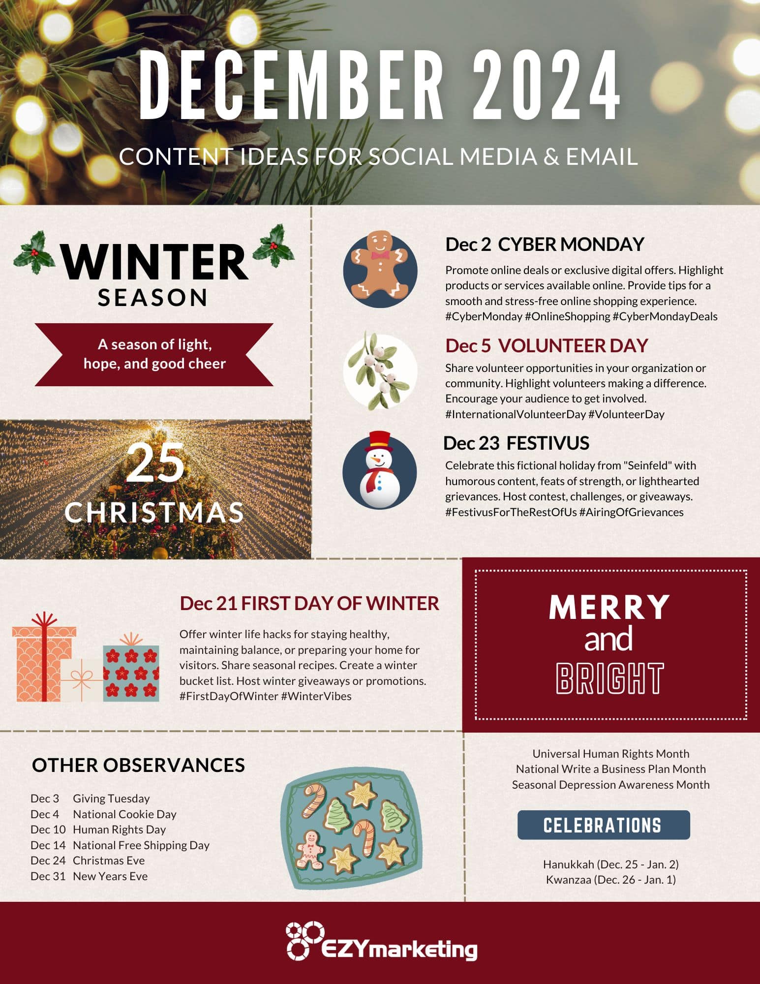 December 2024 Content Ideas - EZY Marketing