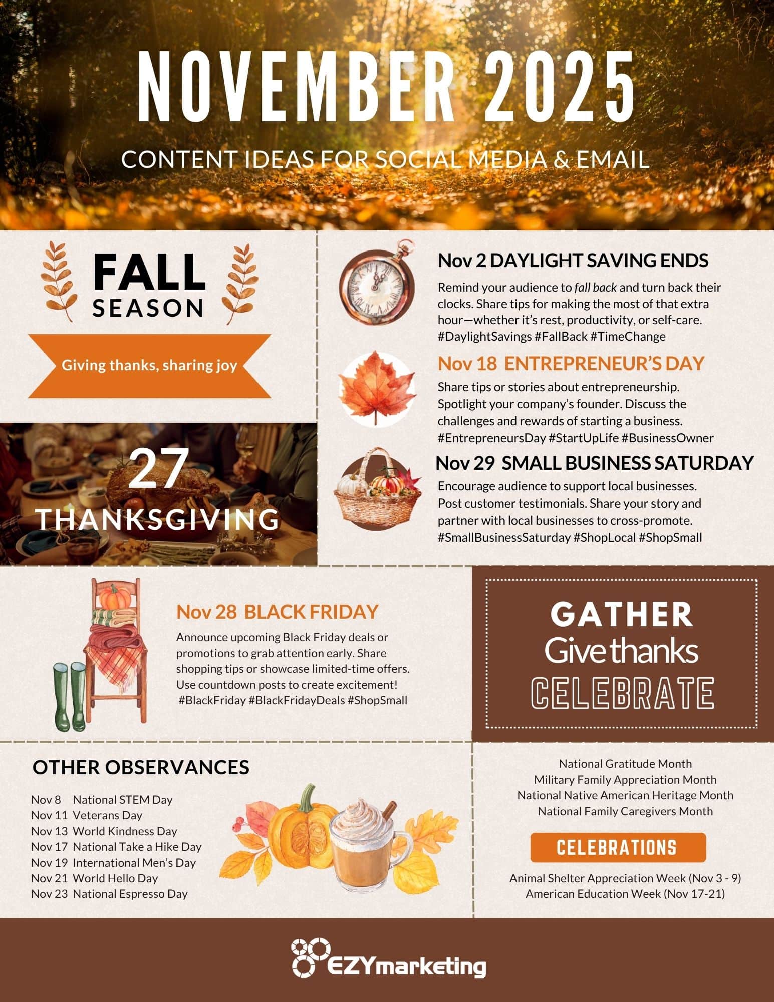 November 2025 Content Ideas - EZY Marketing